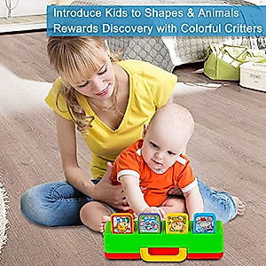 YEEBAY Interactive Pop Up Animals Toy with Music, Animal Sound, Activity Toys for Ages 9 - 12 - 18 Months &1 Year Old Kids, Babies, Toddlers, Boys & Girls
