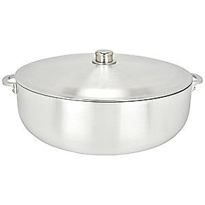 ALUMINUM CALDERO STOCK POT by Chef Pro, Durable Aluminum, Superior Cooking Performance for Even Heat Distribution, Perfect For Large/Small Groups, Riveted Handles, Commercial Grade, 28.4 Quart