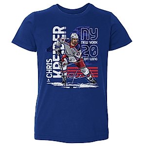 500 LEVEL Chris Kreider Toddler Shirt (Toddler Shirt, 3T, Royal Blue) - Chris Kreider New York Skyline WHT