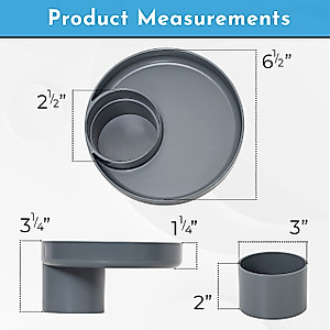 My Travel Tray – for Cup Holder (Gray) Made in USA - Car Journey Must – Insert into Cupholders Found on Car Seats, Booster, Strollers & Your car Cup Holder