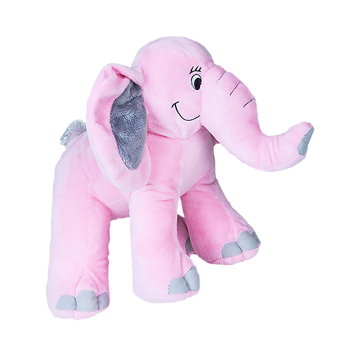 Make Your Own Stuffed Animal Pink Elephant Kit 16"- No Sew - Kit with Cute Backpack!