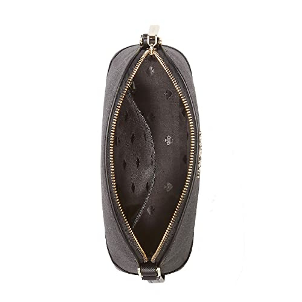 Kate Spade New York Tinsel Small Dome Crossbody in Black Glitter