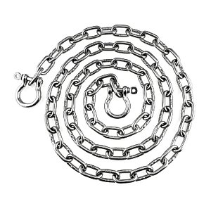 US STAINLESS Stainless Steel 316 Anchor Chain 1/4" (6.3mm) by 6' with shackles