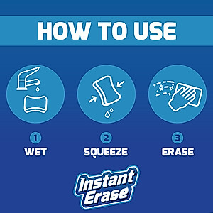 21 Pack Instant Erase XL Magic Cleaning Eraser Sponges - USA Converted and Packaged! Great for Bathtub, Floor Baseboard, and Walls. Genuine BASF Basotect Material - Multi-Surface Melamine Sponge Pads