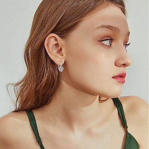 Tree of Life Leverback Earrings for Women Small Leverback Hoop Earrings Sterling Silver Dainty Rose Gold Hoops Earrings Tree of Life Jewelry