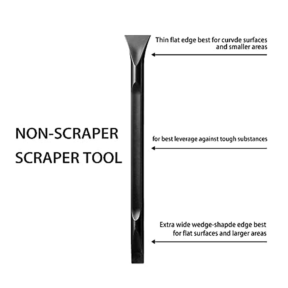 Plastic Scraper Tool, Pack of 10, Carbon Fiber Multi-Purpose Scraper Non-Scratch Cleaning Tool for Tight Spaces, Crevices, Most Surfaces Perfect to Remove Stickers, Labels, Dirt, Etc (A)