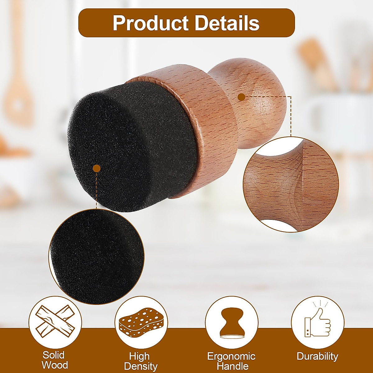 SAMEBUTECO Cutting Board Oil & Wax Applicator Set for Cutting Board,2 Pieces