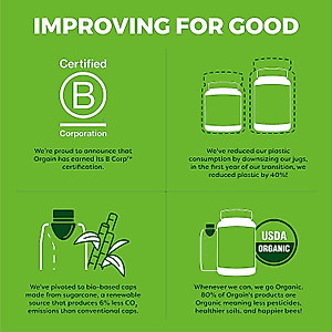 Orgain Organic Vegan & Organic Protein + Superfoods Powders, Vanilla Bean Flavors - Plant Based Protein, Gluten Free