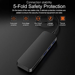 WPYYI USB C Hub USB Hub 3.0 Multi USB Splitter Adapter 3 Port Card Reader High Speed Type C Mini USB-Hub Extension Cable