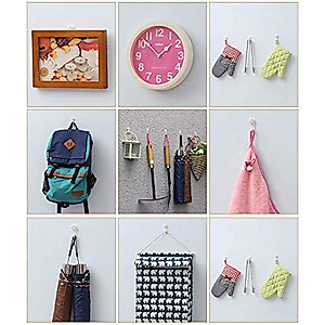 NARAMAX 20PCS White Non-Trace Wall Picture Hook Plastic Powerful Concrete Hard Wall Drywall Picture Hooks Frame Wedding Photos Mirror Wall Studs Hardwall Painting Hangers (M Size)