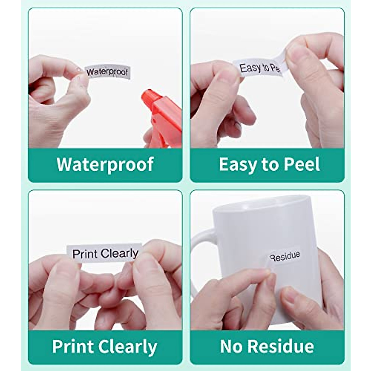 Vixic 3M21 Label Tapes Replacement for Brother P Touch M Tape M231 MK231, Compatible for Brother Ptouch PT-M95 PT-90 PT-70 PT-65 PT-85 Vixic M960 Label Makers 12mm 0.47 Inch Black on White,4-Pack