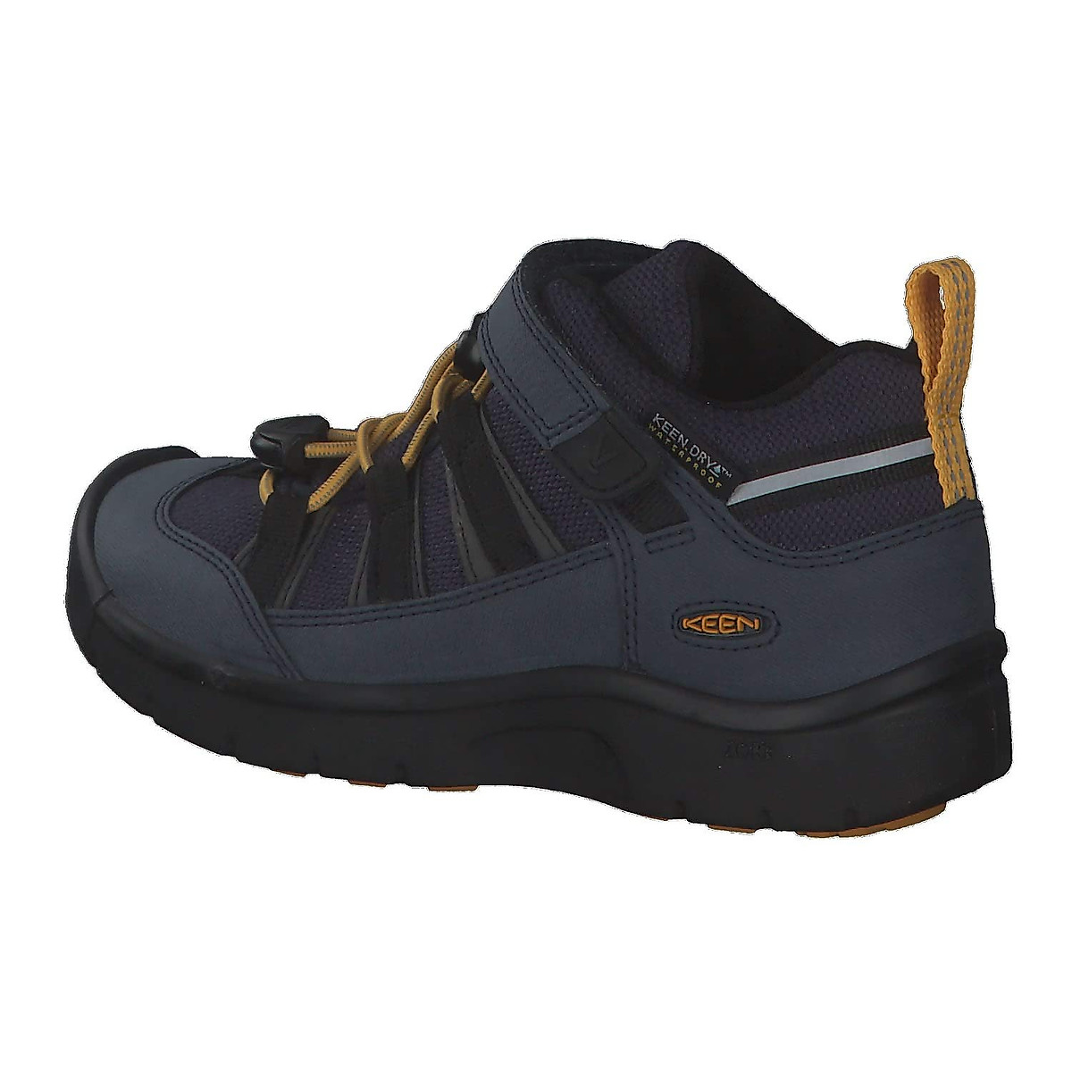 KEEN Hikeport 2 Low Height Waterproof Hiking Shoe, Blue Nights/Sunflower, 8 US Unisex Little Kid