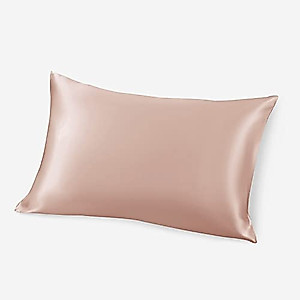 Linenwalas Eucalyptus Tencel Pillow Cases Set of 2, Standard Size Lyocell Silk Cooling Silk Pillowcases for Hair & Skin, Soft Breathable Pillow Case with Envelope Closure (Rose Gold,20x30 inches)