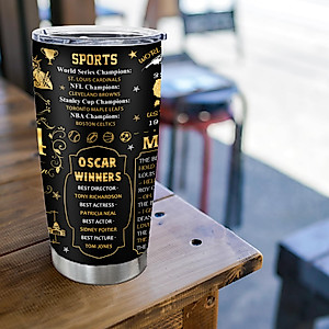 Yesruby 60th Birthday Gifts For Women Men, Gifts For Women Men Over 60, 1964 Birthday Tumbler 20oz, Gifts For Women Men In Their 60s, 60 Year Old Birthday Gifts For Women, 60th Birthday Decorations