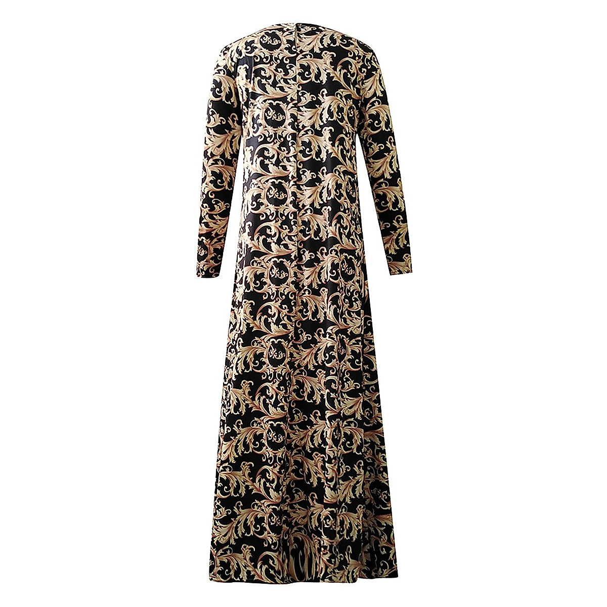 SERYU Women Plus Size maxi Dress Floral Print Long Dress Muslim Dress Islamic Long Dress