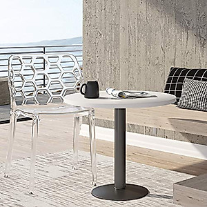 LeisureMod Dynamic Modern Dining Chair, Clear