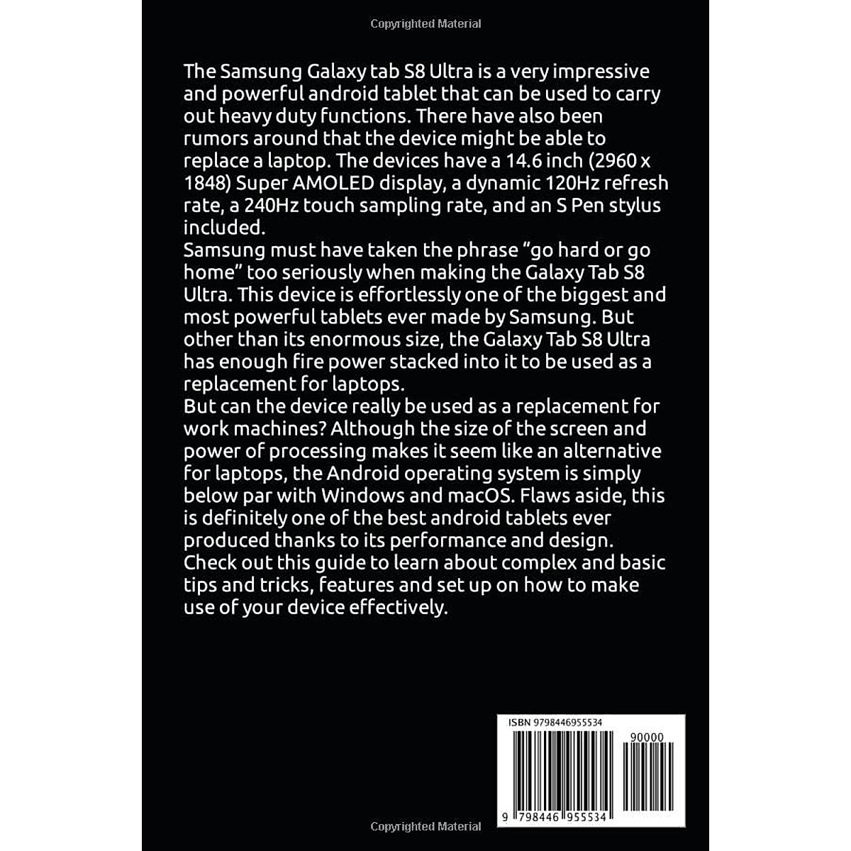 A Simplified Samsung Galaxy Tab S8 Ultra Users Manual For Seniors (Elderly): A No-Fluff Complete Samsung Galaxy Tab S8, Tab S8 Plus and Tab S8 Ultra User Guide with Several Tips and Tricks