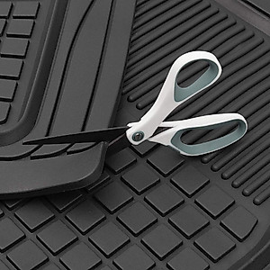 Motor Trend Custom Fit Premium Trim, All Weather Deep Dish Car Floor Mats for Ford Escape, Honda CR-V, Toyota RAV4, Black (MT-173)