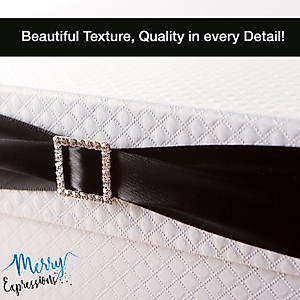 Merry Expressions White Wedding Card Box for Party with 7 Ribbons, Gift Card Box Holder For Birthday, Graduation, Reception, Sweet 16, Bridal or Baby Shower Party Large 10"x10"x10" inches