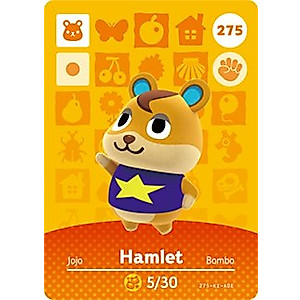 Hamlet - Nintendo Animal Crossing Happy Home Designer Amiibo Card - 275