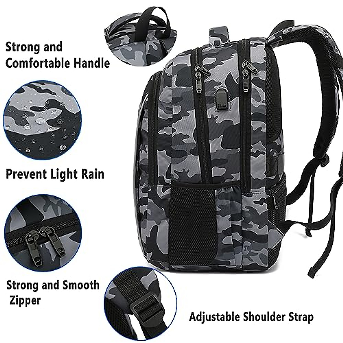 BAOMANYI Travel Laptop Backpack for Men & Women 18.4" Backpack Water Resistant College Bookbag Business Work Computer Bag (Camouflage 2, 18.4 inch)