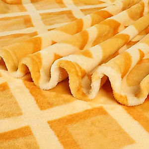 Bnuitland Waffle Funny Blanket,300 GSM Double Sided Giant Funny Throw with Waffle Pouch,Realistic Super Soft Food Blanket,Novelty Tortilla Swaddle Blanket for Baby/Kids and Pets Wrap