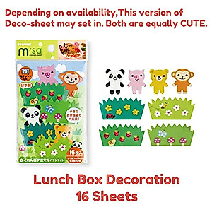OTSUMAMI TOKYO Bento Box Accessories 4 Kinds Set, Super Cute Mini Container, Kawaii Decoration Sheets, Soy Sauce Case Container with Dropper, Japanese 4 Lunch Box Decor Set