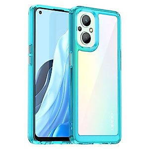Case for Oneplus Nord N20 5G,Flexible Press Button,Transparent case,Anti-Fingerprint.360°Full Protection-Blue(Transparent)