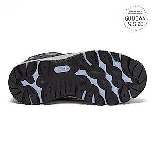 HI-TEC Skamania Mid WP Waterproof Women's Hiking Boots, New 2023 Model with High Performance Rubber Outsoles - Trail, Mountain and Backpacking Shoes - Dark Grey/Navy Blue, 7 Medium