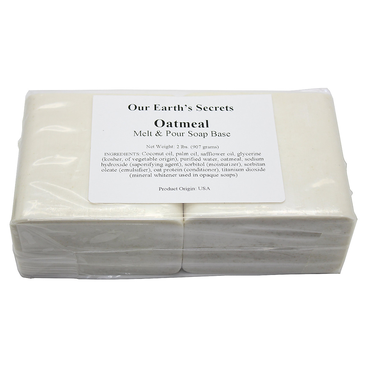 Oatmeal- 2 Lbs Melt and Pour Soap Base - Our Earth's Secrets
