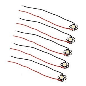 PATIKIL 0.8" LED Chip Bulb, 5 Pack 700mA 3W COB Light Beads Light Copper Bracket with Wire for DIY Lighting Fixtures, Cool White 10000-15000K