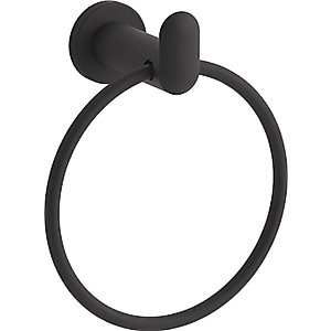 KOHLER K-97898-BL Kumin-Towel Ring, Matte Black