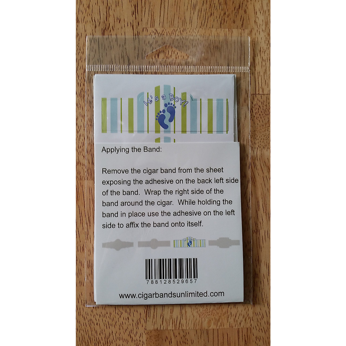 It's a BOY! (Baby Feet) 20 Pack of Self-Adhering Cigar Bands / Labels