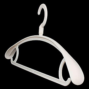 Plastic Clothes Hanger, Extra Thick Plastic Wide Shoulder Adult 360 Degrees Rotate Slip Resistant Standard Clothing Hanger Ideal for Everyday Use Beige 20 Pack