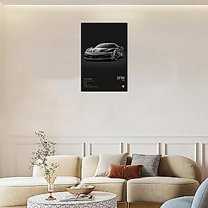Car Poster Ferrari F40 Supercar Posters Racing Car Canvas Wall Art For Boy's Bedroom SuperCar Wall Decor Unframe-style 12x18inch(30x45cm)