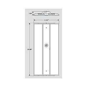 KEYSTONE Xfit Linear LED High Bay, 65/90/105 Watt Selectable, 4000K or 5000K Tunable, 120-277V, V-Hook and Chain Mounting Kit Included, DLC 5.1 Premium, KT-HBLED105PS-2FB-8CSD-VDIM-P