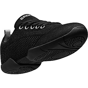 BAXINIER Girls Black Cheerleading Shoes Breathable Youth Cheer Competition Sneakers Athletic Training Dance Tennis Walking Shoes - Black 8 Women