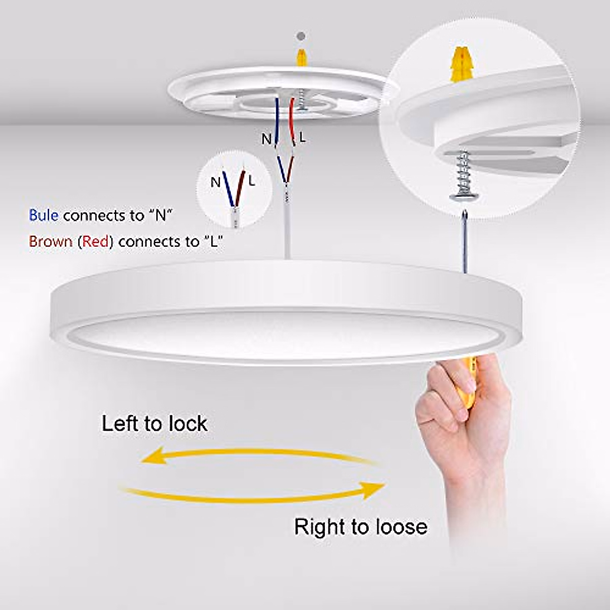 12 Inch 24W Dimmable LED Flush Mount Ceiling Light Fixture with Remote Control, 2800K-6500K Color Changeable, 10%-100% Brightness Adjustable, Flat Modern Round Ceiling Lamp Lights for Bedrooms.etc.
