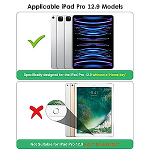 DTTO iPad Pro 12.9 6th / 5th / 4th / 3rd Generation Case 2022/2021/2020/2018, Premium Leather Folio Stand Cover with Built-in Apple Pencil Holder -Auto Wake/Sleep and Multi Viewing Angles,Brown