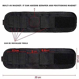 Magnetic Arm Wristband Tool, Holding Screws Nails Drill Bits and Small Tools With Strong Magnets, Magnetic Tool Holder Strip, Handy Tool Belt Gifts for Dad Husband Boyfriend Men Women