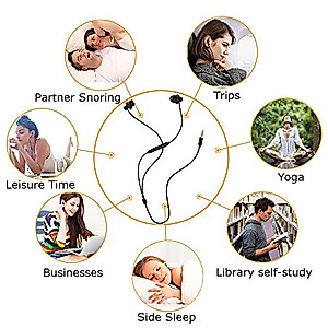 Sleep Headphones, MAXROCK Ultra Soft Comfortable In-ear Earphones w Mic and Volume Control Sound Blocking Earplugs Earbuds for Sleeping, Snoring, Bedtime, Relaxation, Air Travel, Insomnia & Meditation