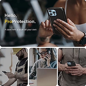 CUCICU Magnetic Case for iPhone 12/13 Pro Max Case, Heavy Duty Case Compatible with MagSafe, Military Grade Drop Protective Shockproof Lightweight Slim Case for iPhone 12/13 Pro Max 6.7 Inch(Black)