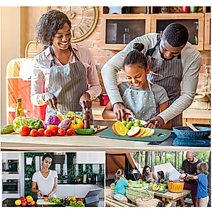 Plastic Cutting Board Set of 3, Cutting Boards for Kitchen,Thick Chopping Boards for Meat, Veggies, Fruits, with Easy Grip Handle, Dishwasher Saf,Suitable for outdoor camping, RV. (Pink)