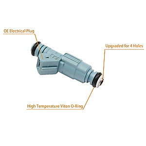Fuel Injector 24LB 4 Holes 8Pcs | Replacement for 5.2 5.9 Dodge Dakota Durango Ram Chevy Camaro Ford F250 F350 Excursion Mustang Pontiac GTO & more | Replace# 0280155715, 0280150947, 0280150965
