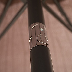 Bestmart INC New Outdoor Patio Garden Sun Proof Patio Umbrella Yard Beach with Crank Tilt 100% Polyester Fabric (8FT Tan)