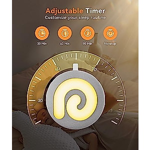 Portable Sound Machine Baby - Dreamegg D11 White Noise Machine for Baby Sleeping with Night Light, White Noise, Lullaby, Nature Sounds, Child Lock, USB Rechargeable Sound Machine for Travel Nursery