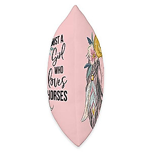 Girls Horse Gifts and Shirts by Southerngal Pretty Cowgirl Gift for Girls Who Love Horses Boho Western Throw Pillow, 18x18, Multicolor
