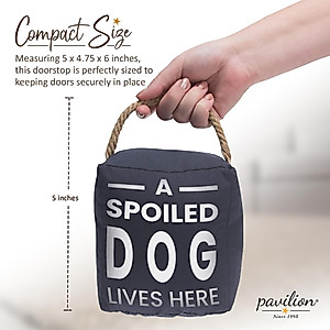 Pavilion Gift Company 72198 Spoiled Dog Door Stopper, 5 x 6, Black