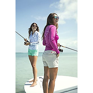 HUK Women's Icon X Long Sleeve Fishing Shirt with Sun Protection, Rose Violet, Small