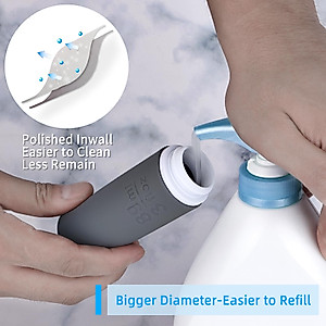 Craftend Silicone Travel Bottles for Toiletries TSA Approved Travel Size 3oz Containers Set 4 Pack Portable Leak Proof Refillable Cosmetic Squeeze Bottles Shampoo Conditioner Body Lotion Shower Gel